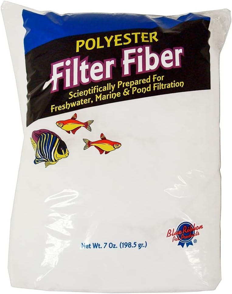 Blue Ribbon Polyester Aquarium Filter Fiber | 7 Oz. - Walmart.com