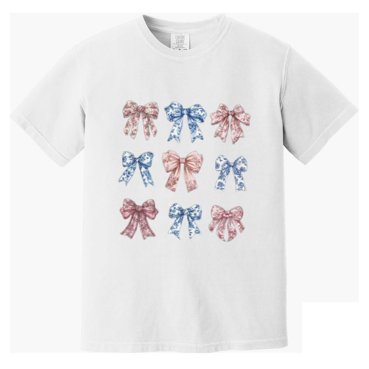 Blue Ribbon Shirt Girly Aesthetic Coquette X Comfort Color T-Shirt, for ...