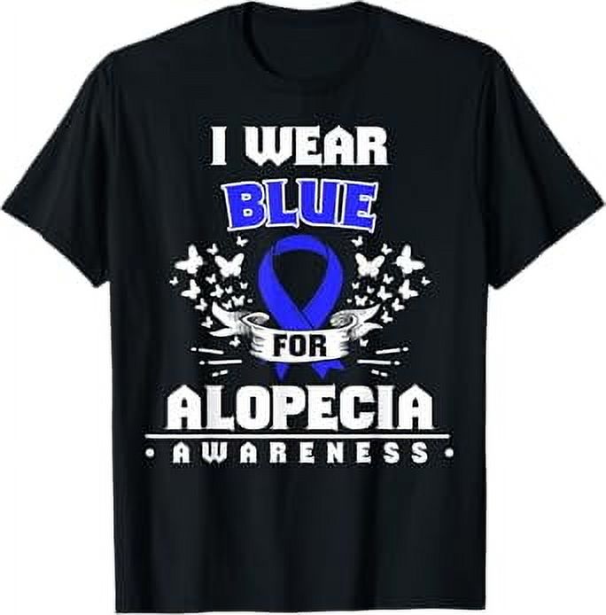 Blue Ribbon Spot Baldness Awareness T-Shirt - Walmart.com