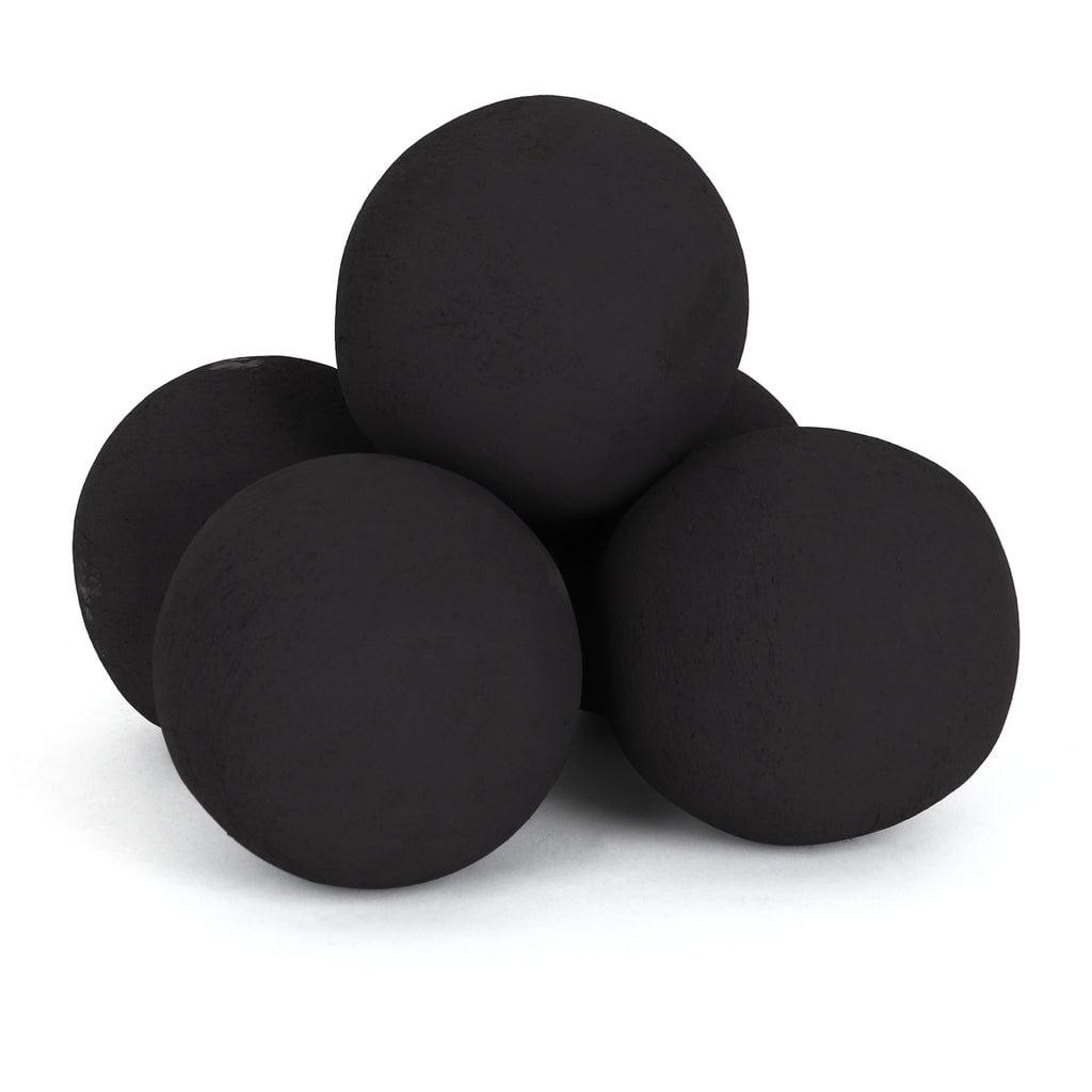 Blue Ridge Brand Ceramic Fire Balls - Uniform 5" Lava Rock for Fire ...