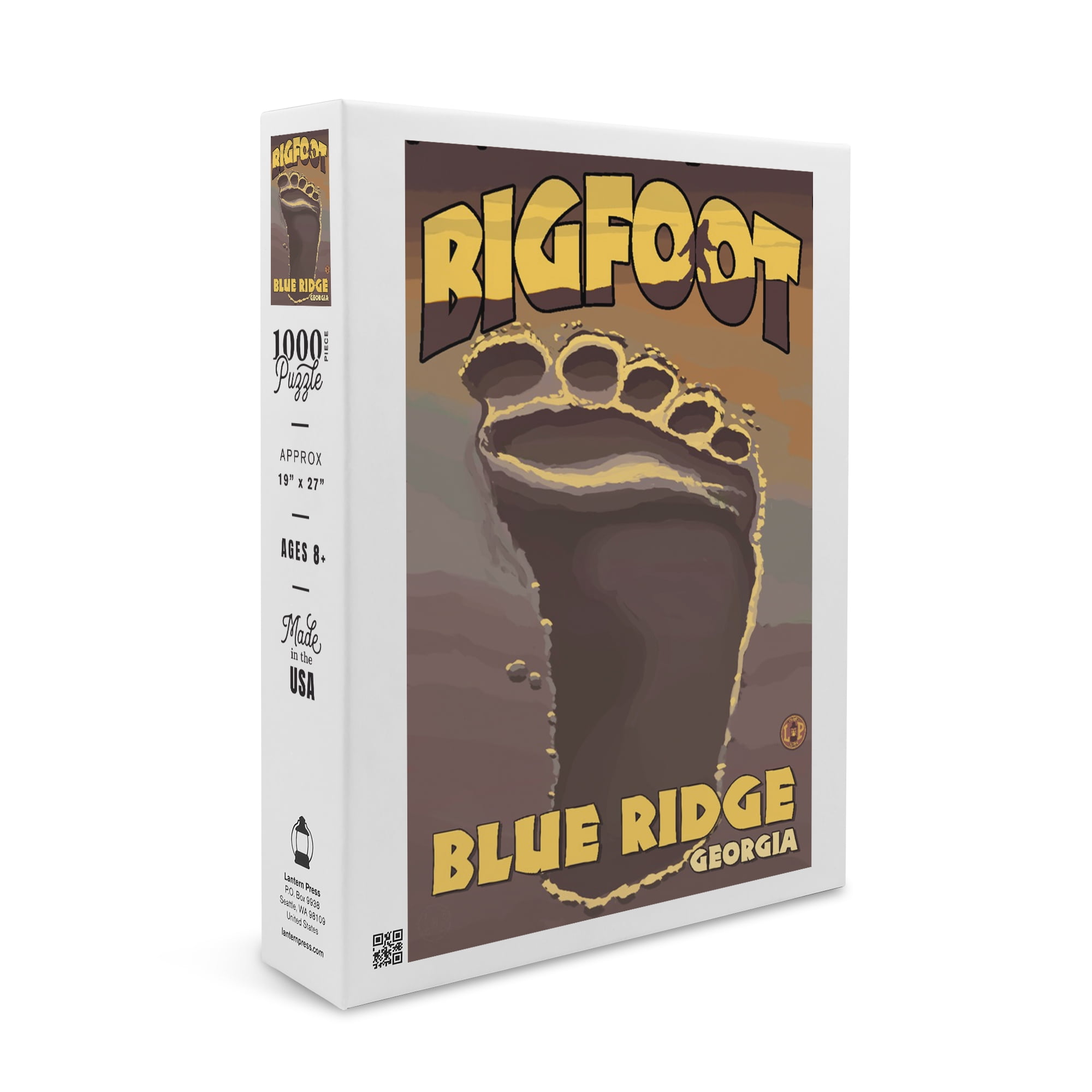 Blue Ridge, Georgia, Bigfoot Footprint (1000 Piece Puzzle, Size 19x27 ...