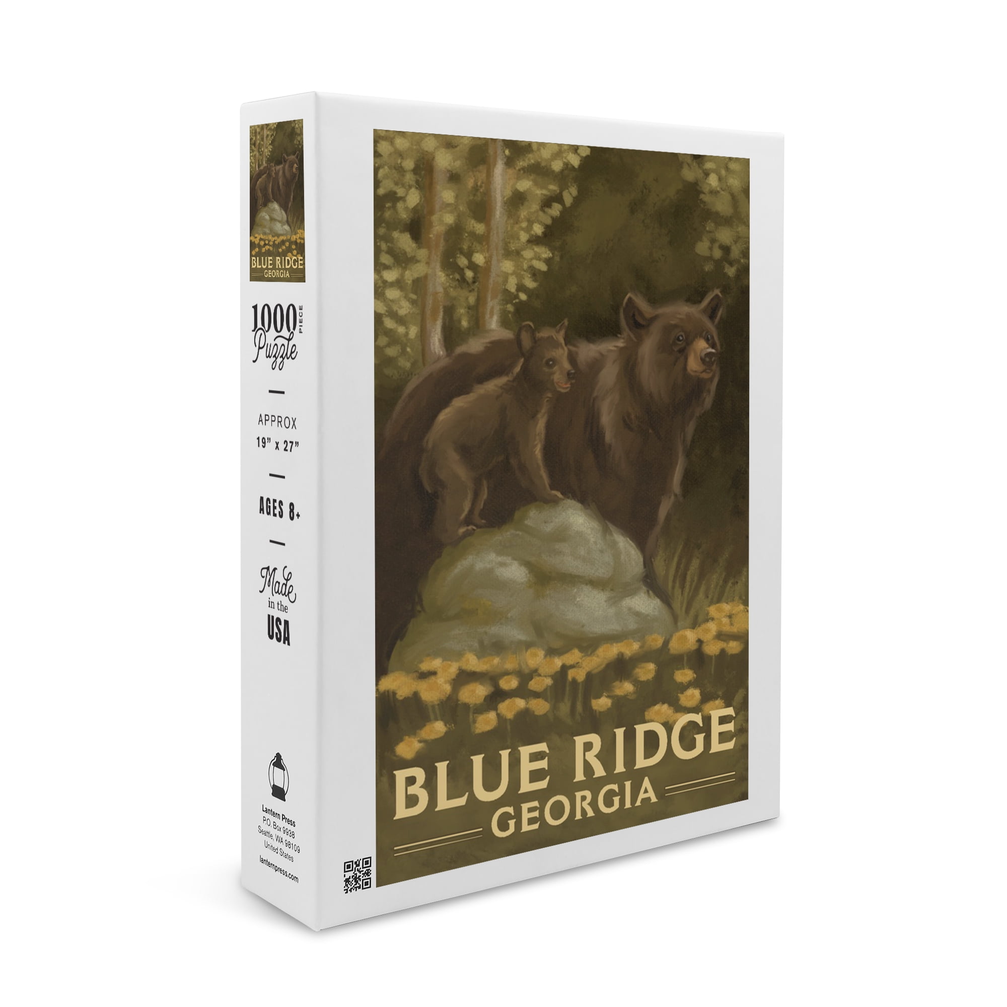 Blue Ridge, Georgia, Black Bears, Oil Painting (1000 Piece Puzzle, Size ...