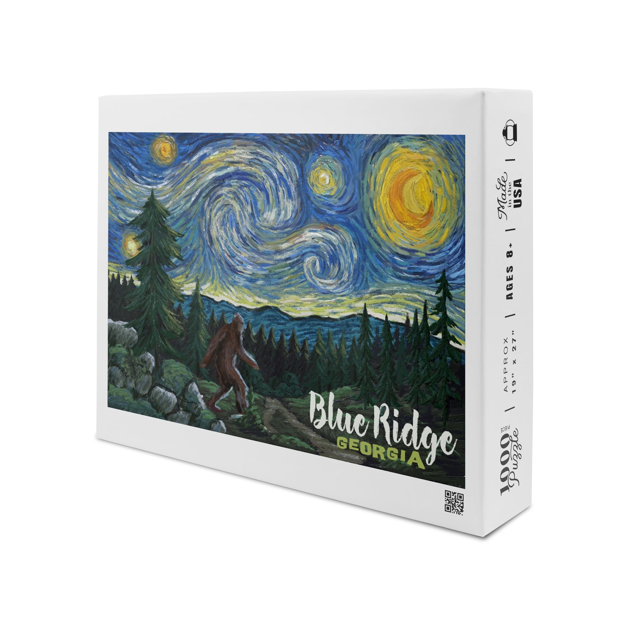 Blue Ridge, Georgia, Van Gogh Starry Night, Bigfoot (1000 Piece Puzzle ...