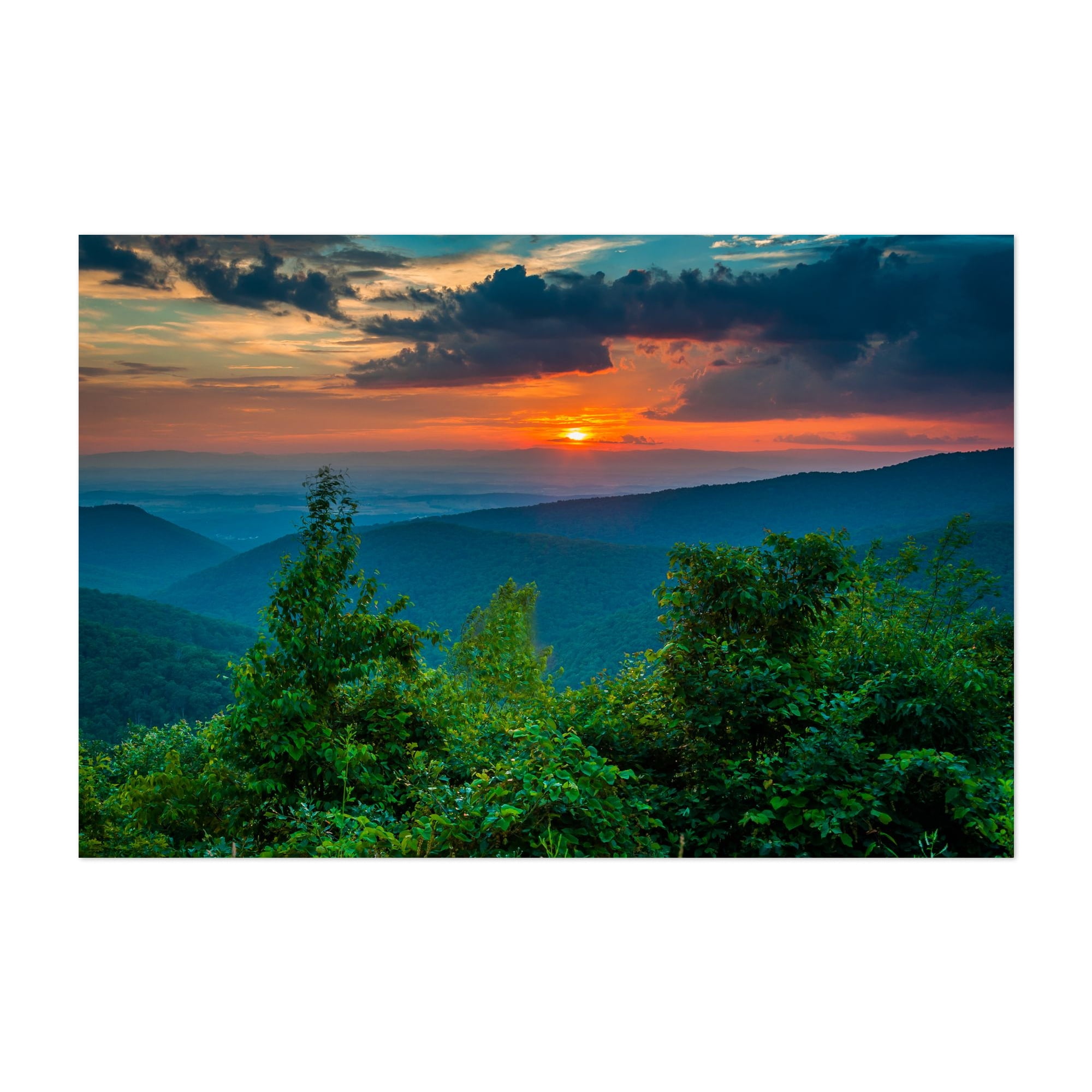 Blue Ridge Mountain Sunset - Virginia Photography Sunset Nature ...