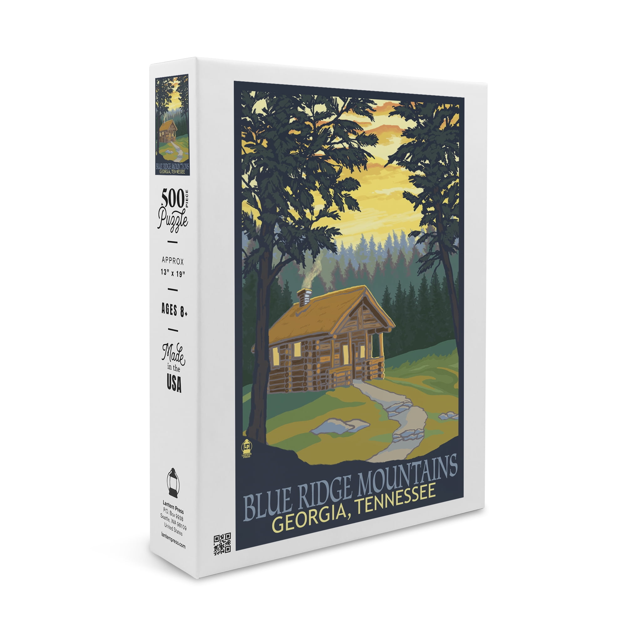 Blue Ridge Mountains, Georgia, Cabin in Woods (19x27 inches, Premium ...