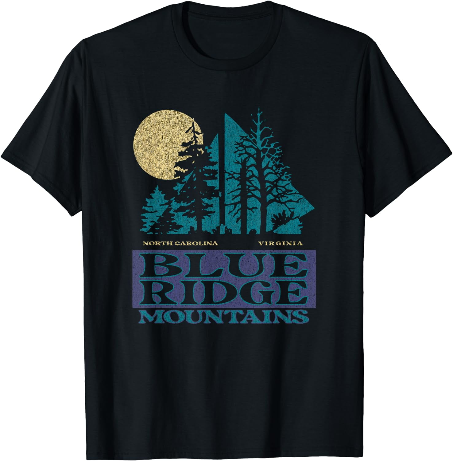 Blue Ridge Mountains National Park Vintage Scenic T-Shirt Black Small ...