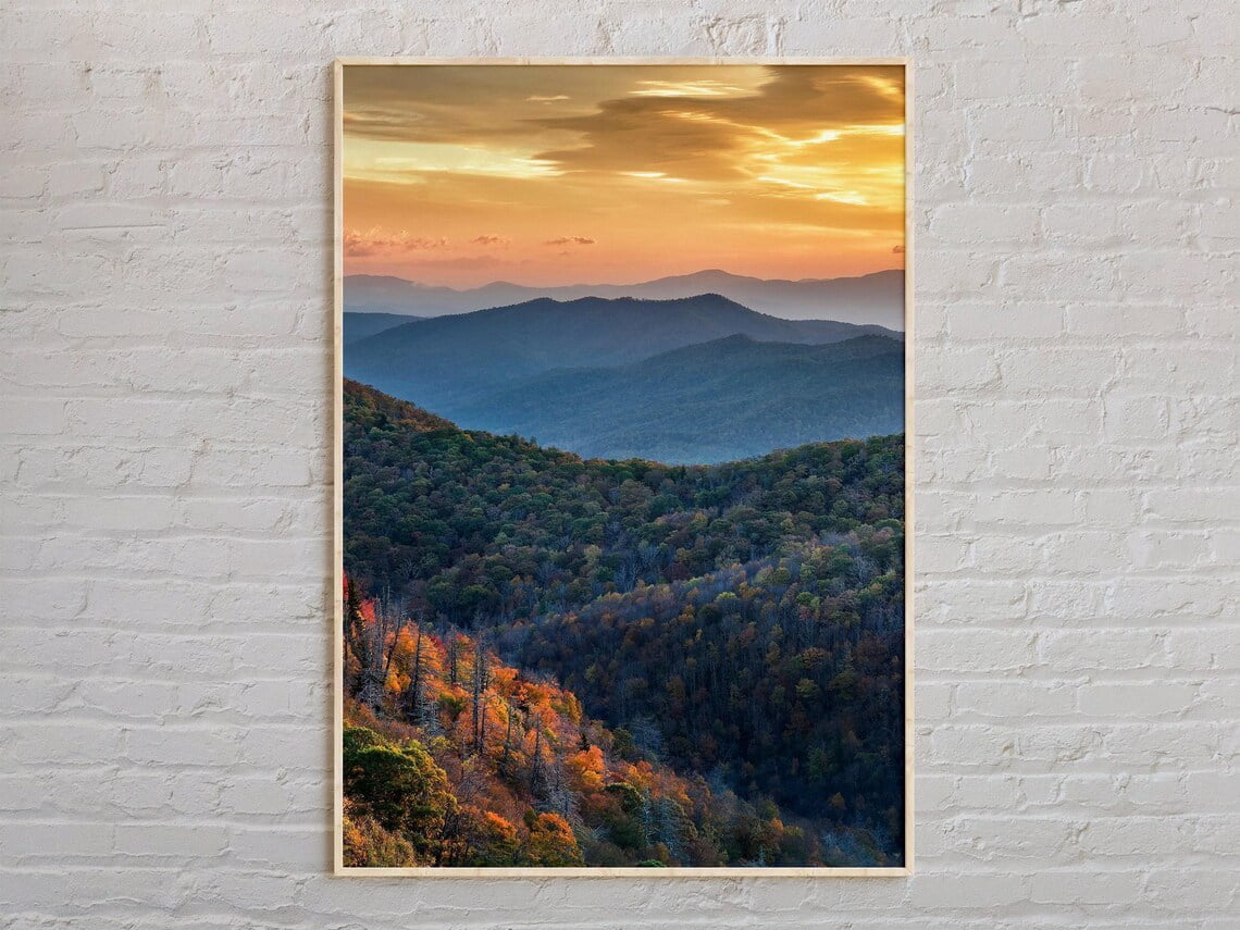 Blue Ridge Mountains Print, Blue Ridge Mountains Wall Art, Blue Ridge ...