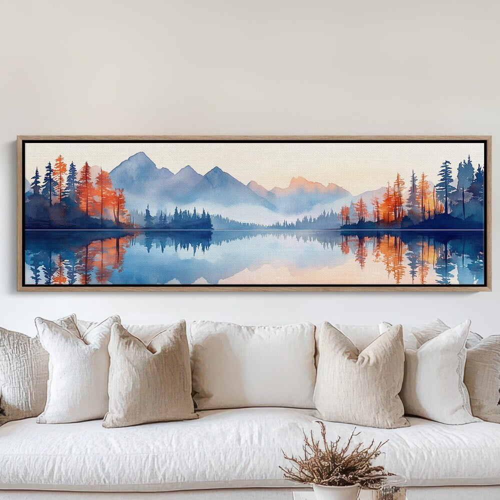Blue Ridge Mountains Reflection Landscape - Tranquil Sunrise Art With ...