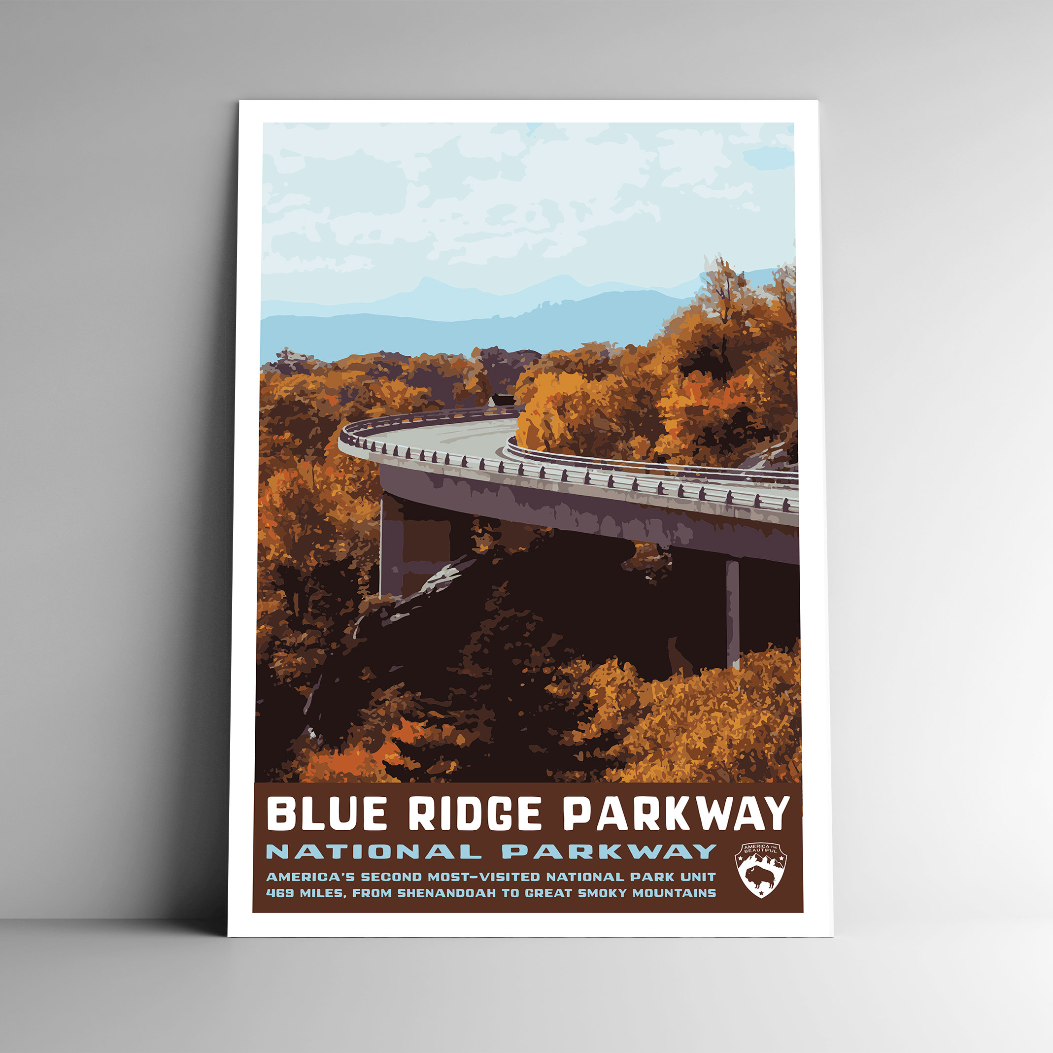 Blue Ridge National Parkway National Park Vintage Travel Poster ...