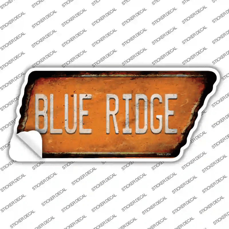 Blue Ridge Novelty Rusty Tennessee Shape Sticker Decal Small - Walmart.com