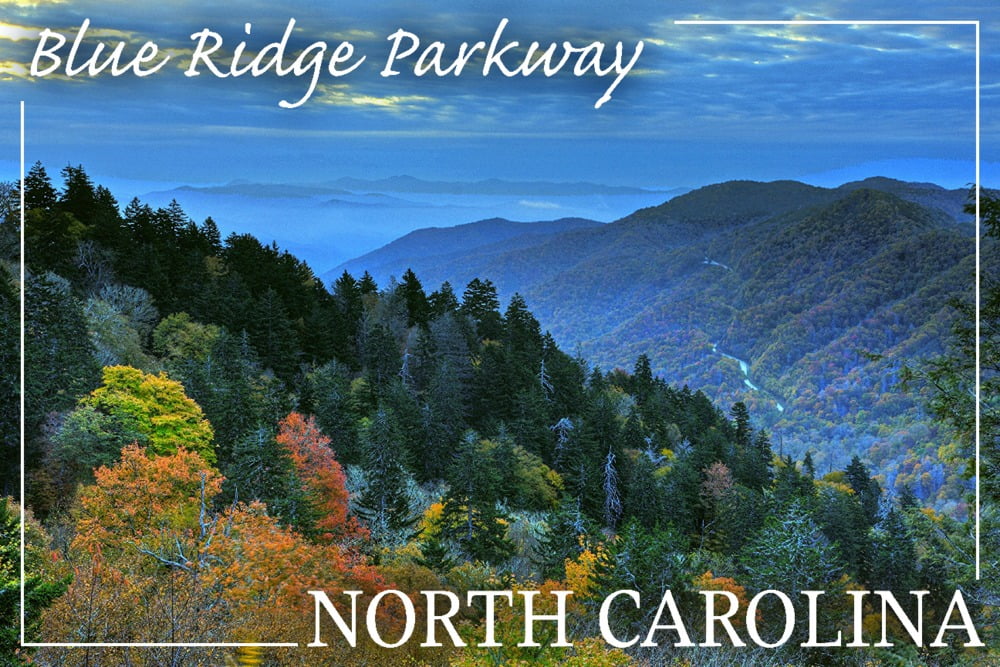 Blue Ridge Parkway, North Carolina, Great Smoky Mountains (24x36 Giclee ...