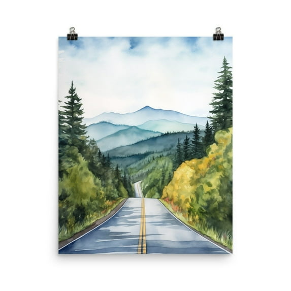 Blue Ridge Parkway Print, Appalachian Mountain Road Wall Art, Scenic ...