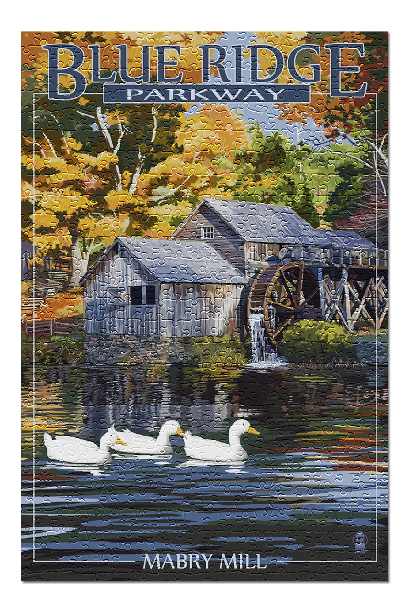 Blue Ridge Parkway, Virginia, Mabry Mill, 500 Piece Challenging 19 x 27 ...