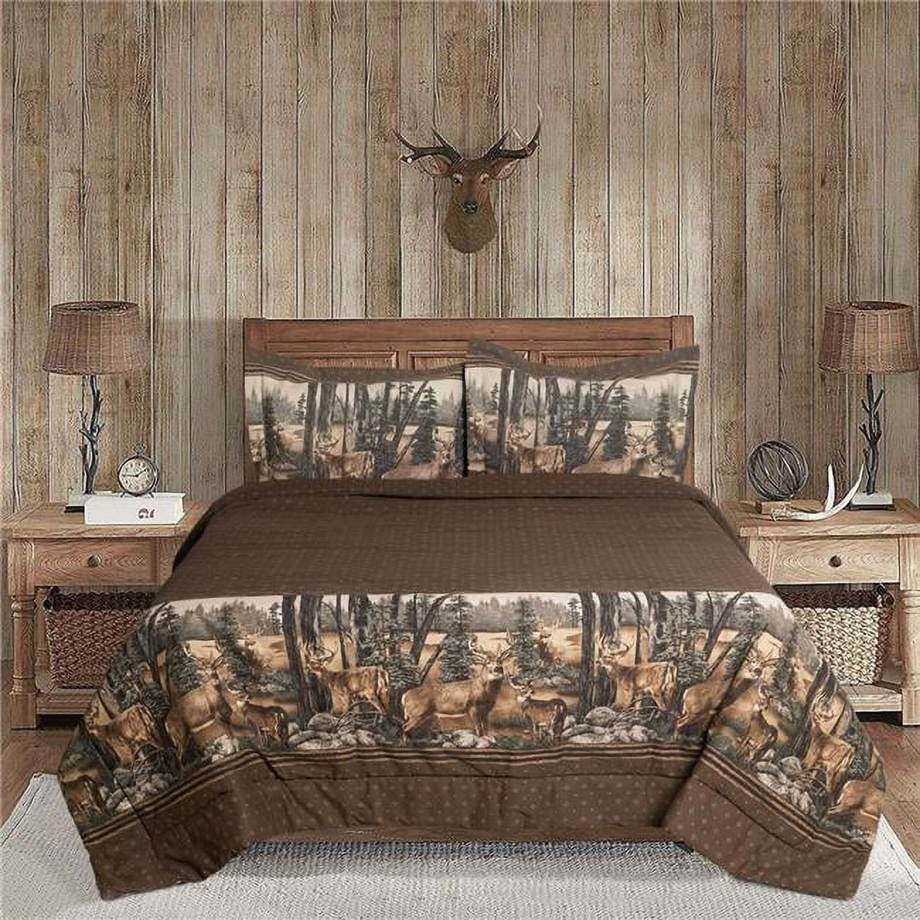 Blue Ridge Trading 09083000082BRT Whitetail Dreams Comforter Set, Dark ...
