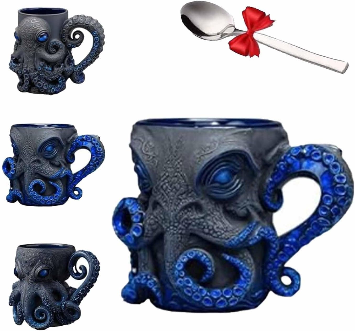 Blue Ring Octopus Cup, 3D Blue-ringed Octopus Cup, 11 OZ Unique Ocean ...