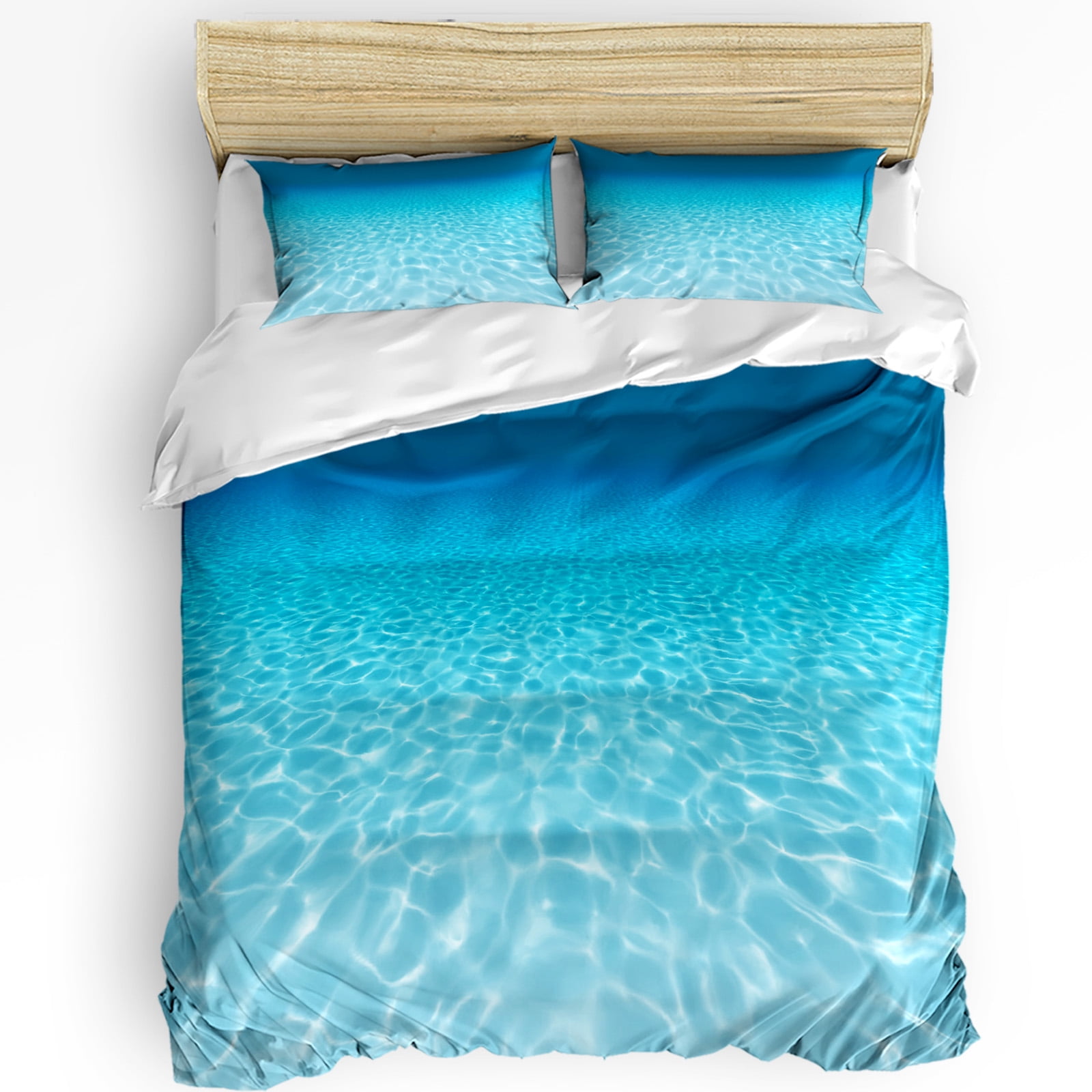 Blue Ripple Underwater Bedding Set Boys Duvet Cover Pillowcase Kids ...