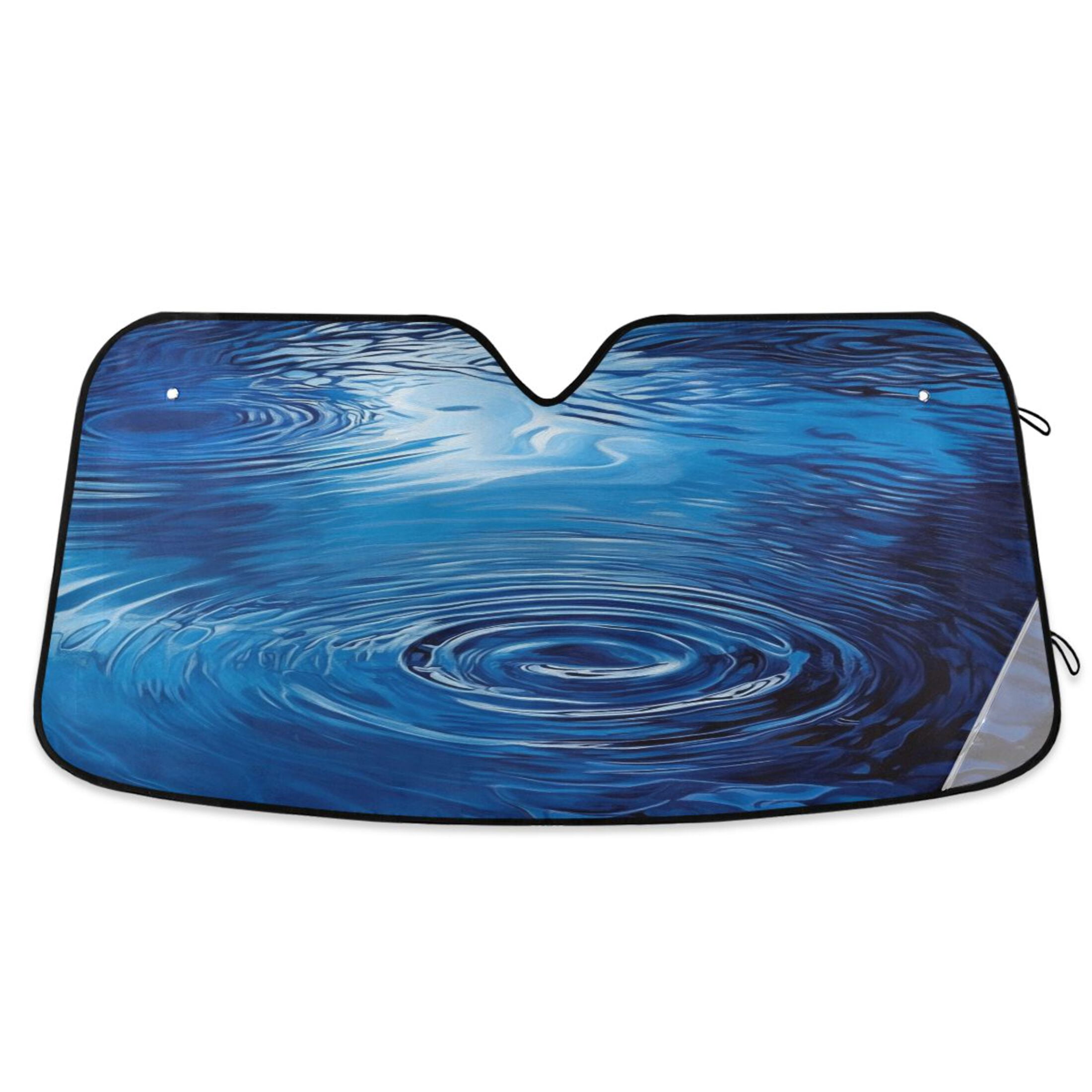 Blue Ripples Windshield Sun Shade Automobile Visor Accordion Folding ...