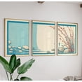 Blue River Landscape Minimalist Nature Triptych Art Set 3 Stretched ...