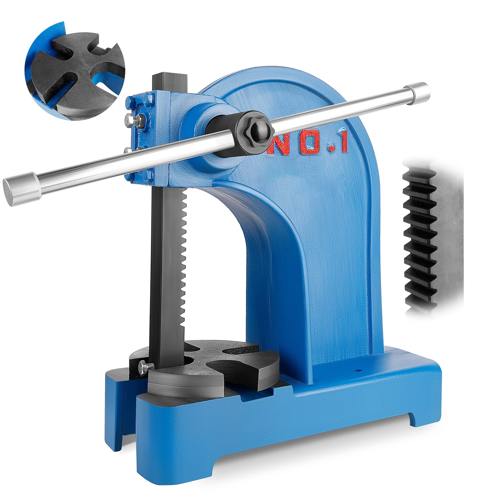 Blue Robust Arbor Press, Manual Shaft Press, Rivet Tool, 1 Ton ...
