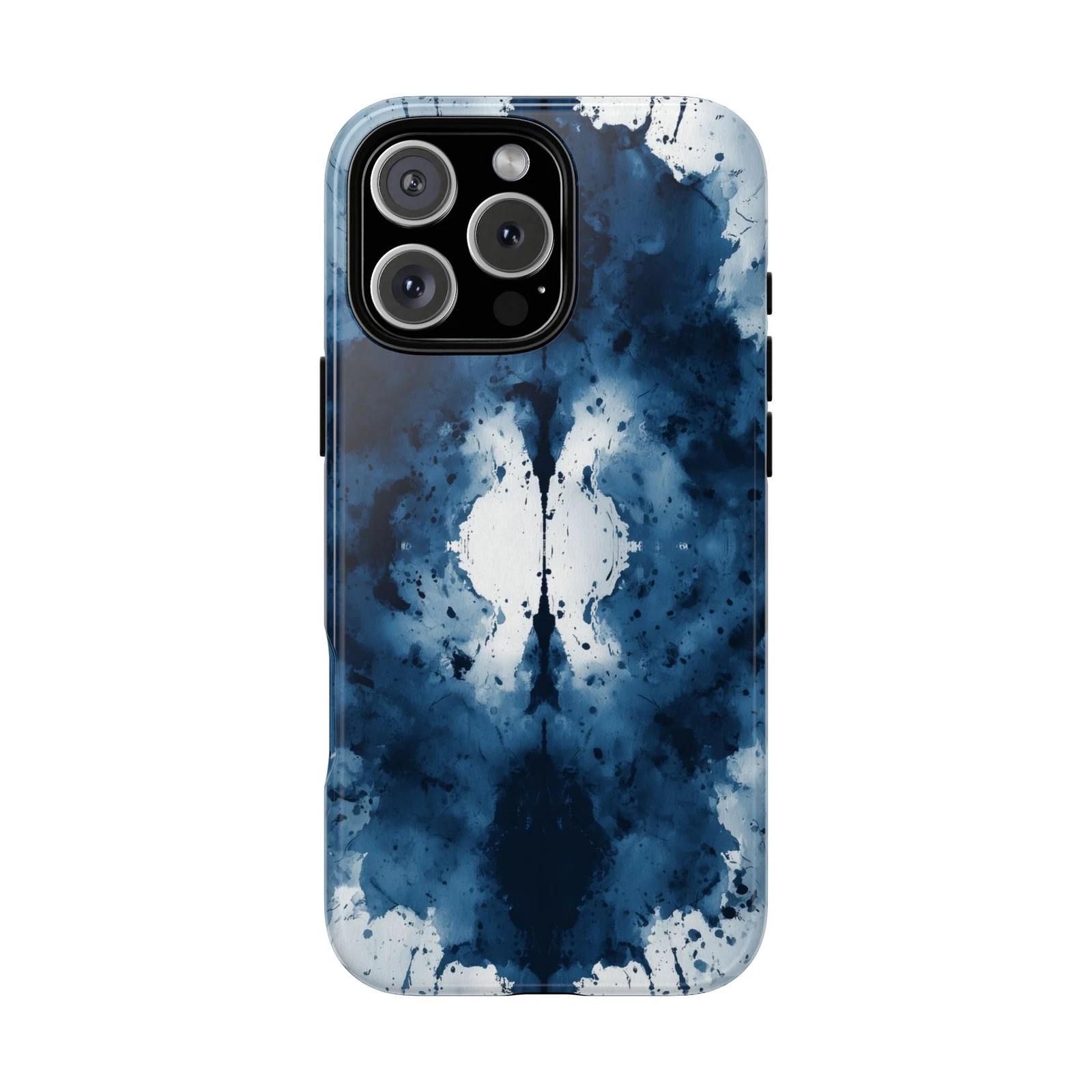 Blue Rorschach Ink Abstract Psychology Minimalist Art for iPhone 17 16 ...