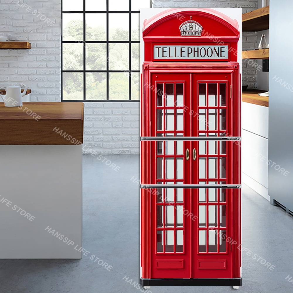 Blue Rose Art Mural Refrigerator Door Sticker Kitchen ration Wallpaper ...