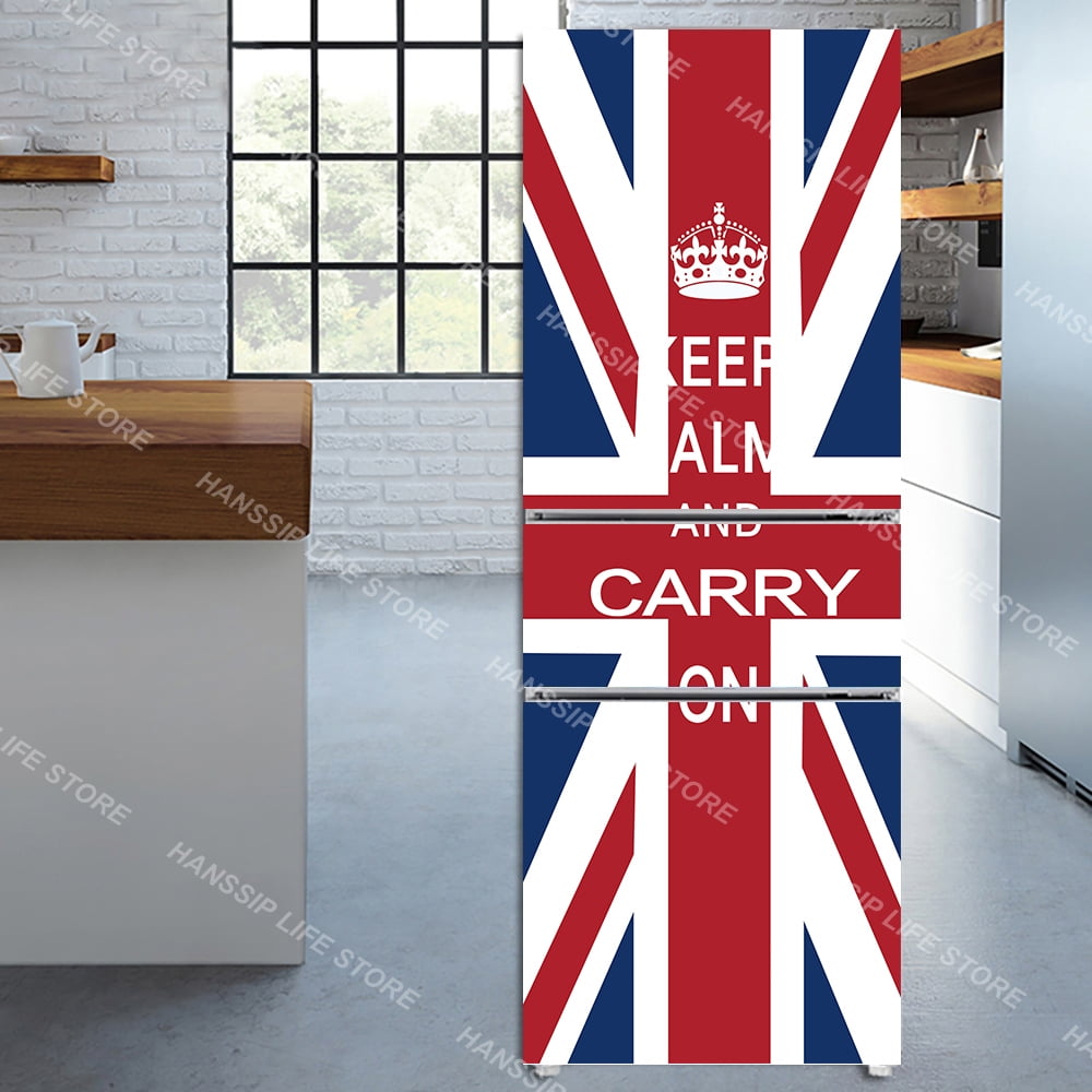 Blue Rose Art Mural Refrigerator Door Sticker Kitchen ration Wallpaper ...