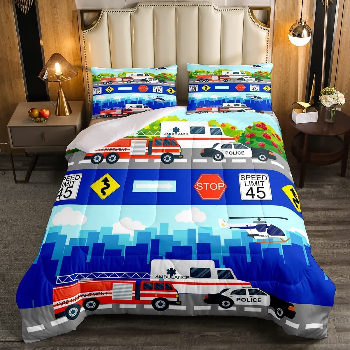 Blue Rose Comforter for Boys Romantic 3D Rose Bedding Set King Wine ...