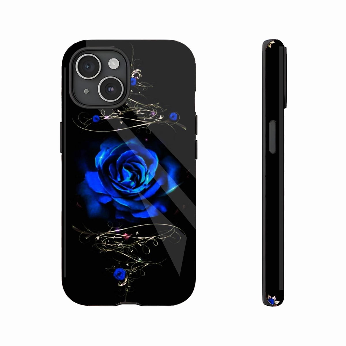 Blue Rose Gothic iPhone Case Elegant Floral Design Women's Valentine ...