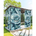 Blue Rose Outdoor Curtains for Patio, Spring Romantic Flower Floral ...