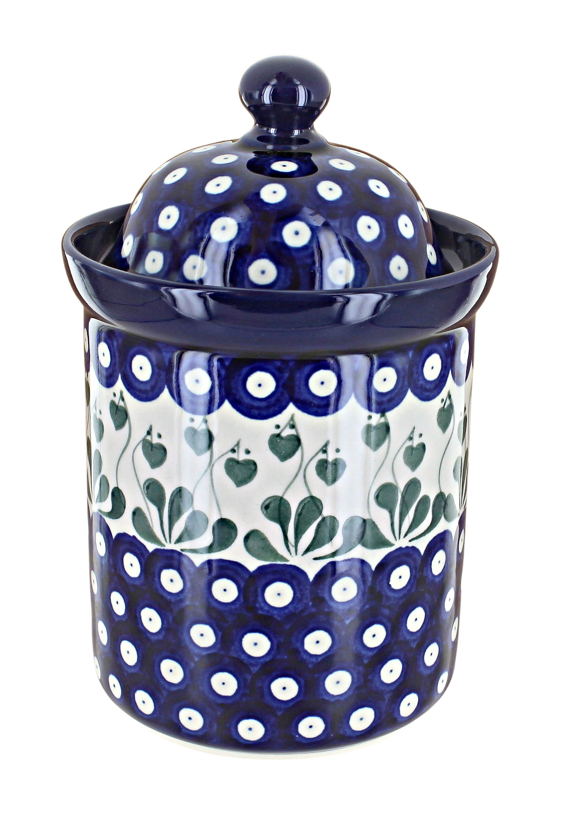 Garlic Container Blue Rose Polish Pottery Garlic Keeper - Handmade ...