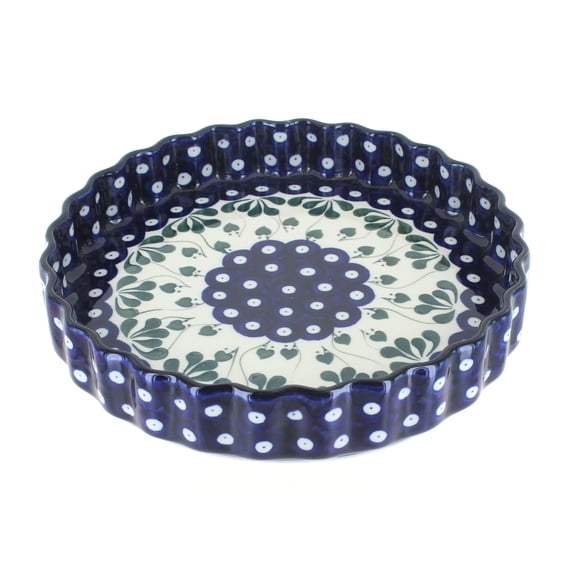 Blue Rose Polish Pottery Barnyard Rooster Pie Plate - Walmart.com