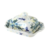 Blue Rose Polish Pottery Alyssa Square Butter Dish - Walmart.com