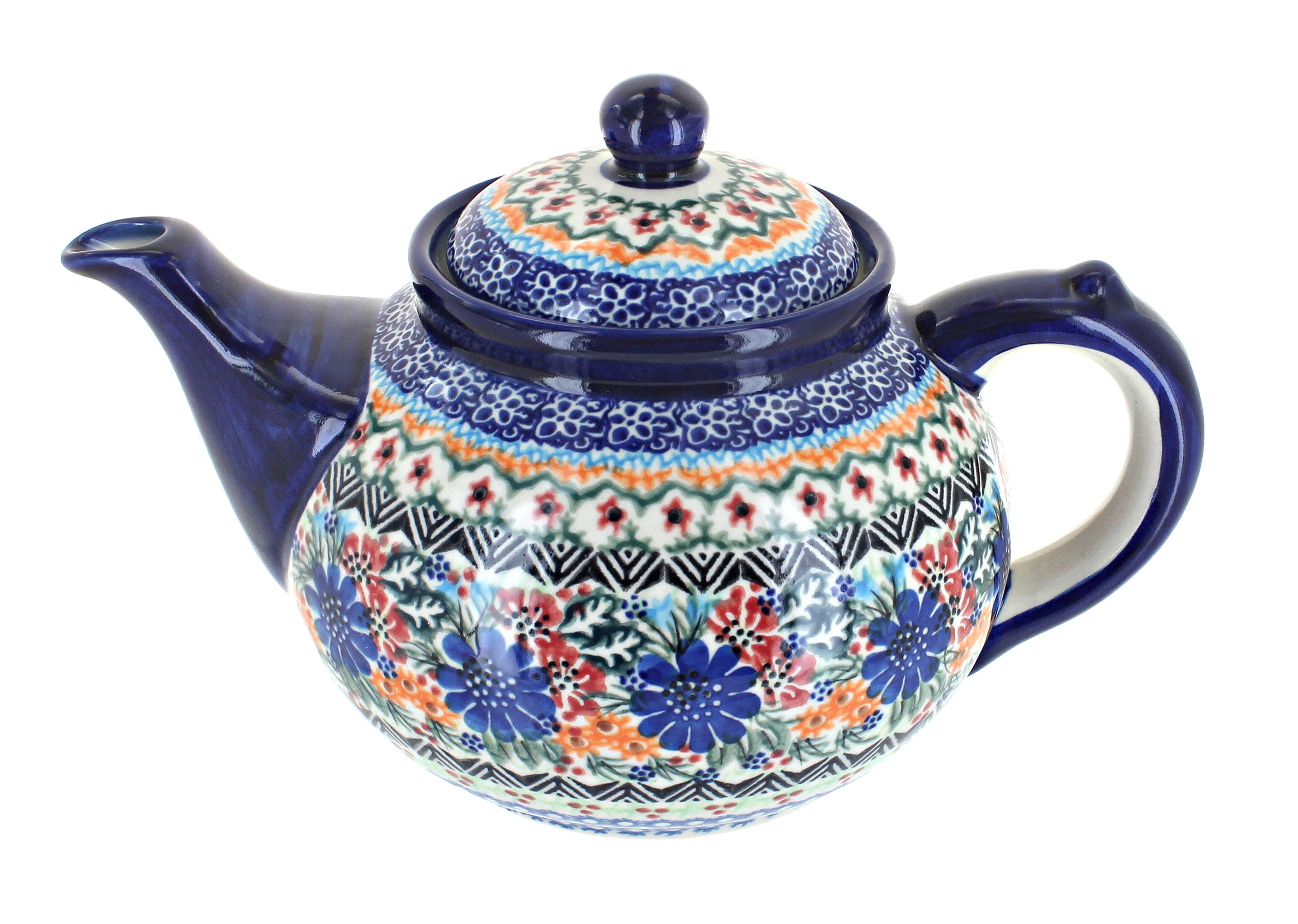 Blue Rose Polish Pottery Ashley Teapot - Walmart.com