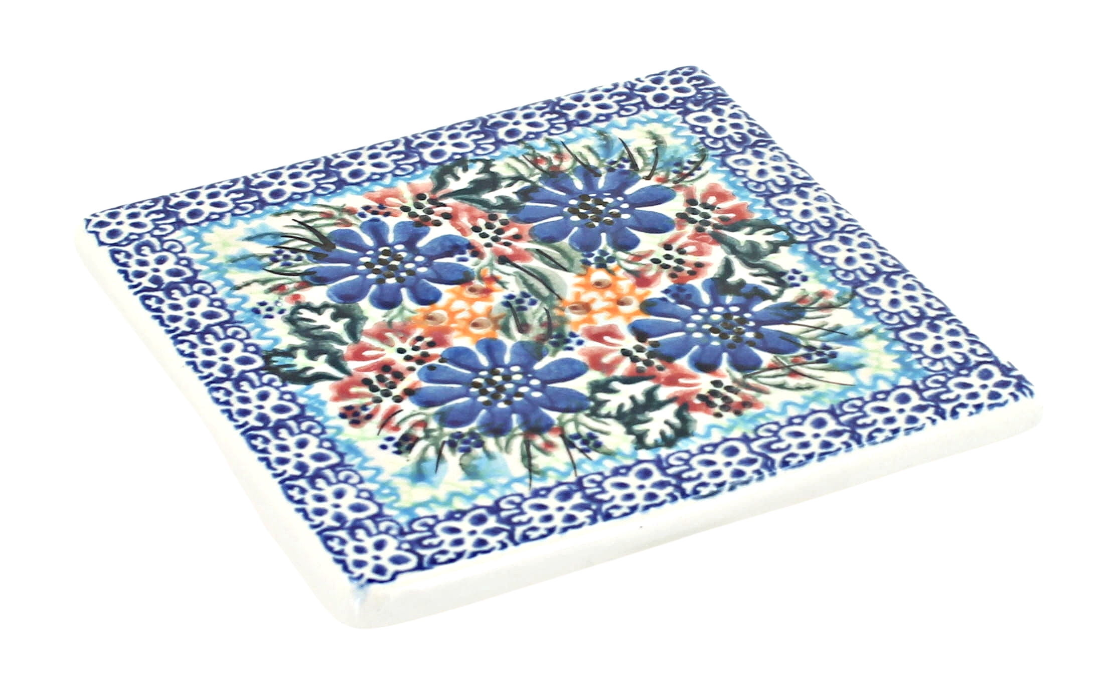 Blue Rose Polish Pottery Ashley Tile - Walmart.com