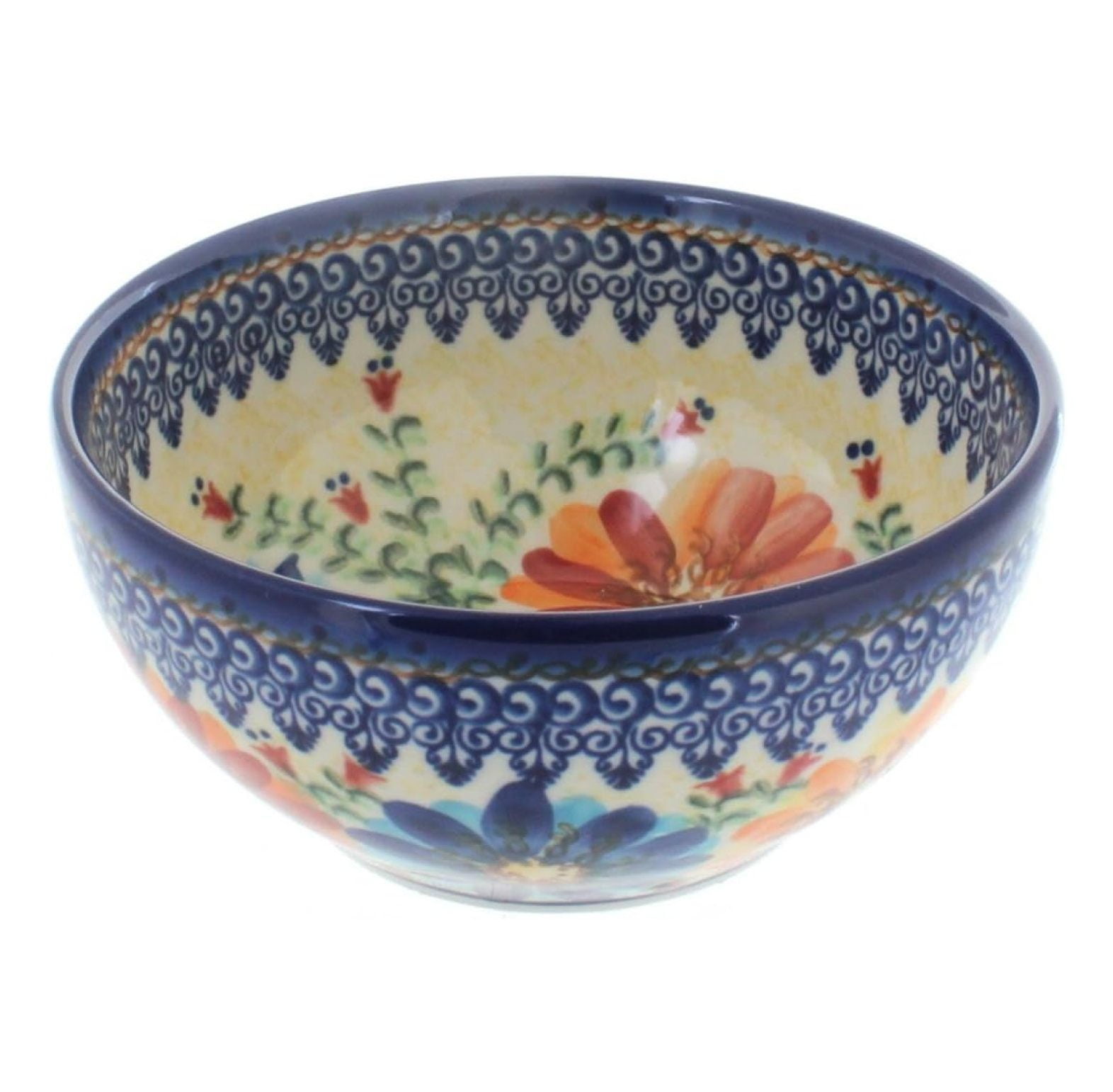 Blue Rose Polish Pottery Autumn Cereal/Soup Bowl - Walmart.com
