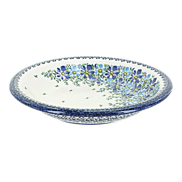 Blue Rose Polish Pottery Blue Aster Soup Plate - Walmart.com