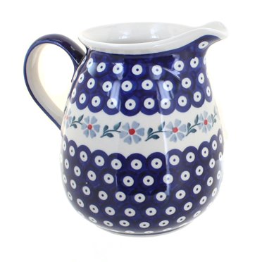 Blue Rose Polish Pottery Country Meadow Small Pitcher - Walmart.com