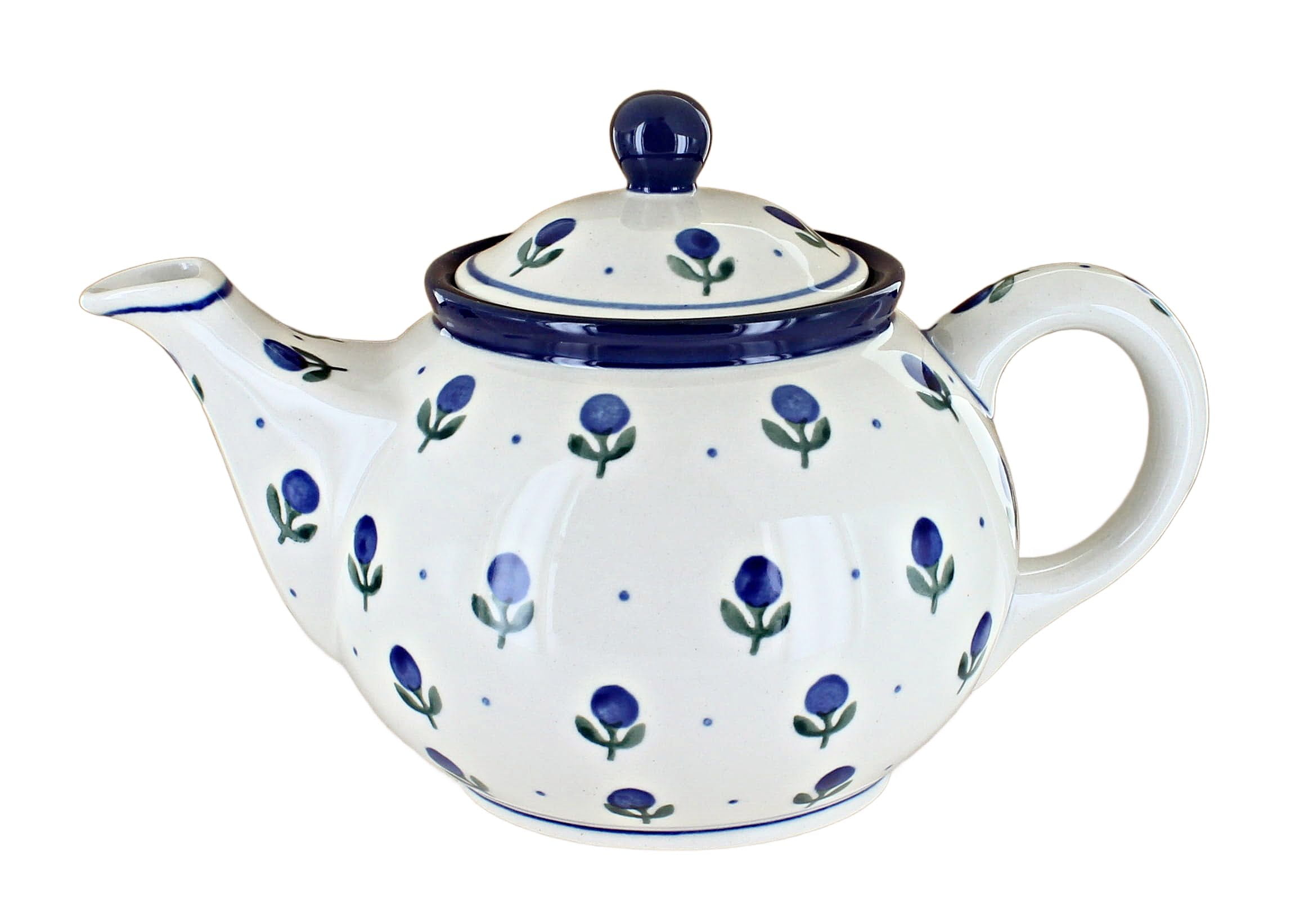 Blue Rose Polish Pottery Blueberry Small Teapot - Walmart.com