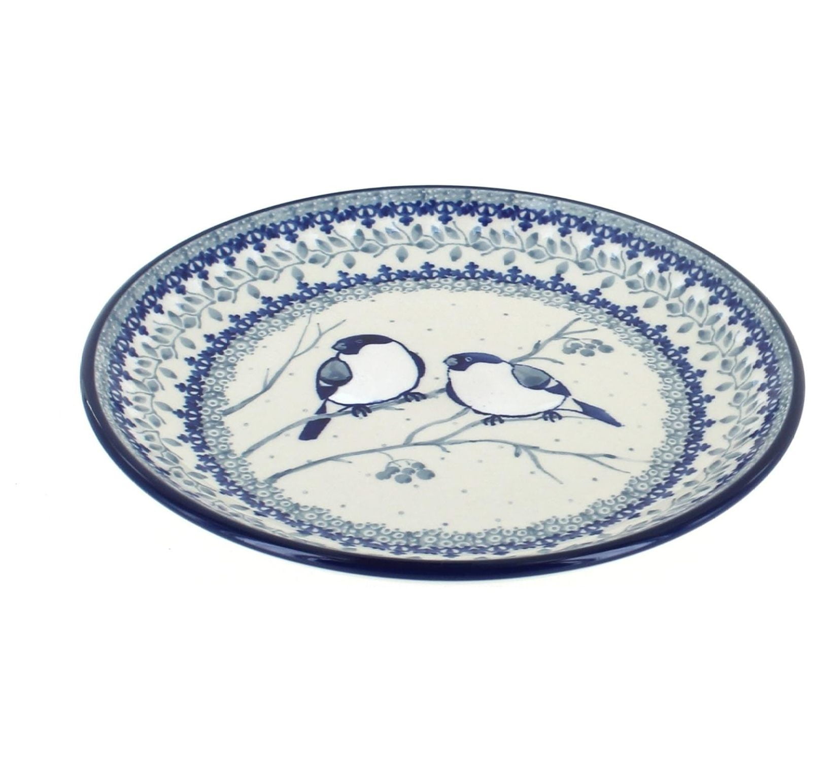 Blue Rose Polish Pottery Bluebird Dessert Plate - Walmart.com