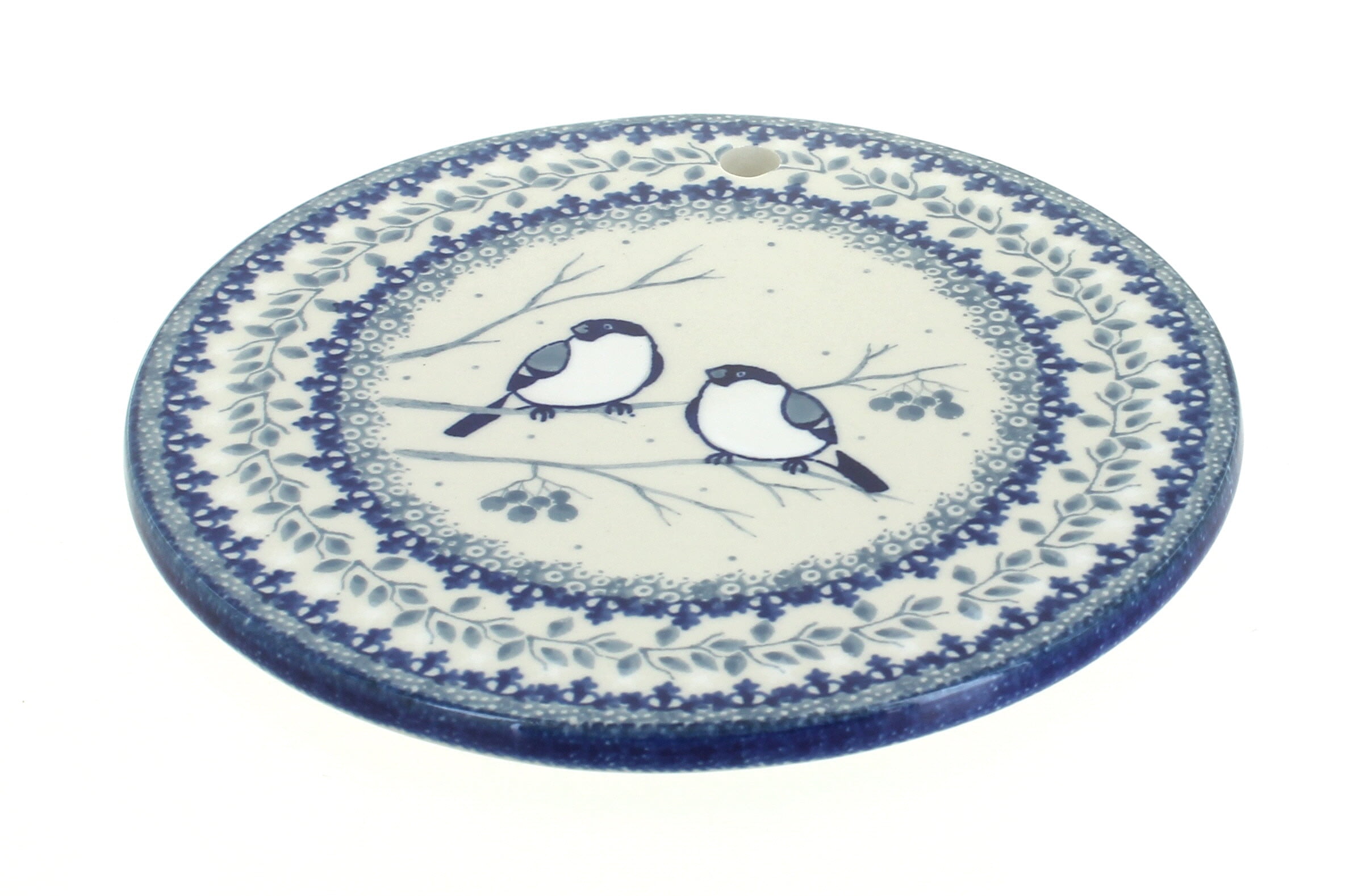 Blue Rose Polish Pottery Bluebird Trivet - Walmart.com