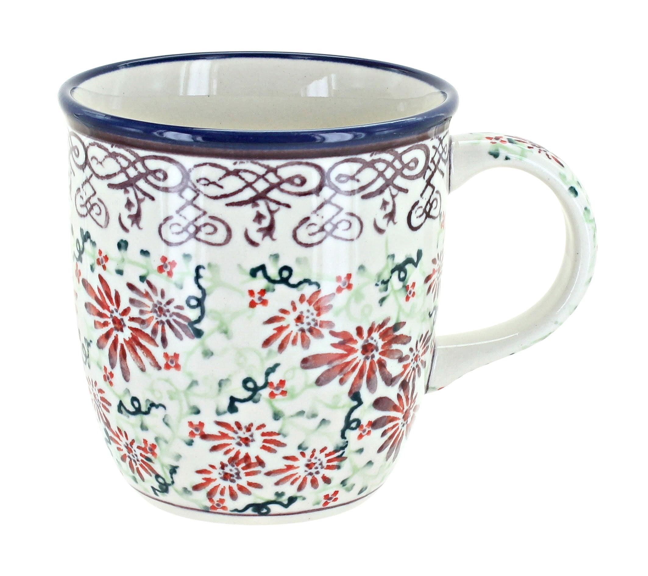 Blue Rose Polish Pottery Brandi Plain Coffee Mug - Walmart.com