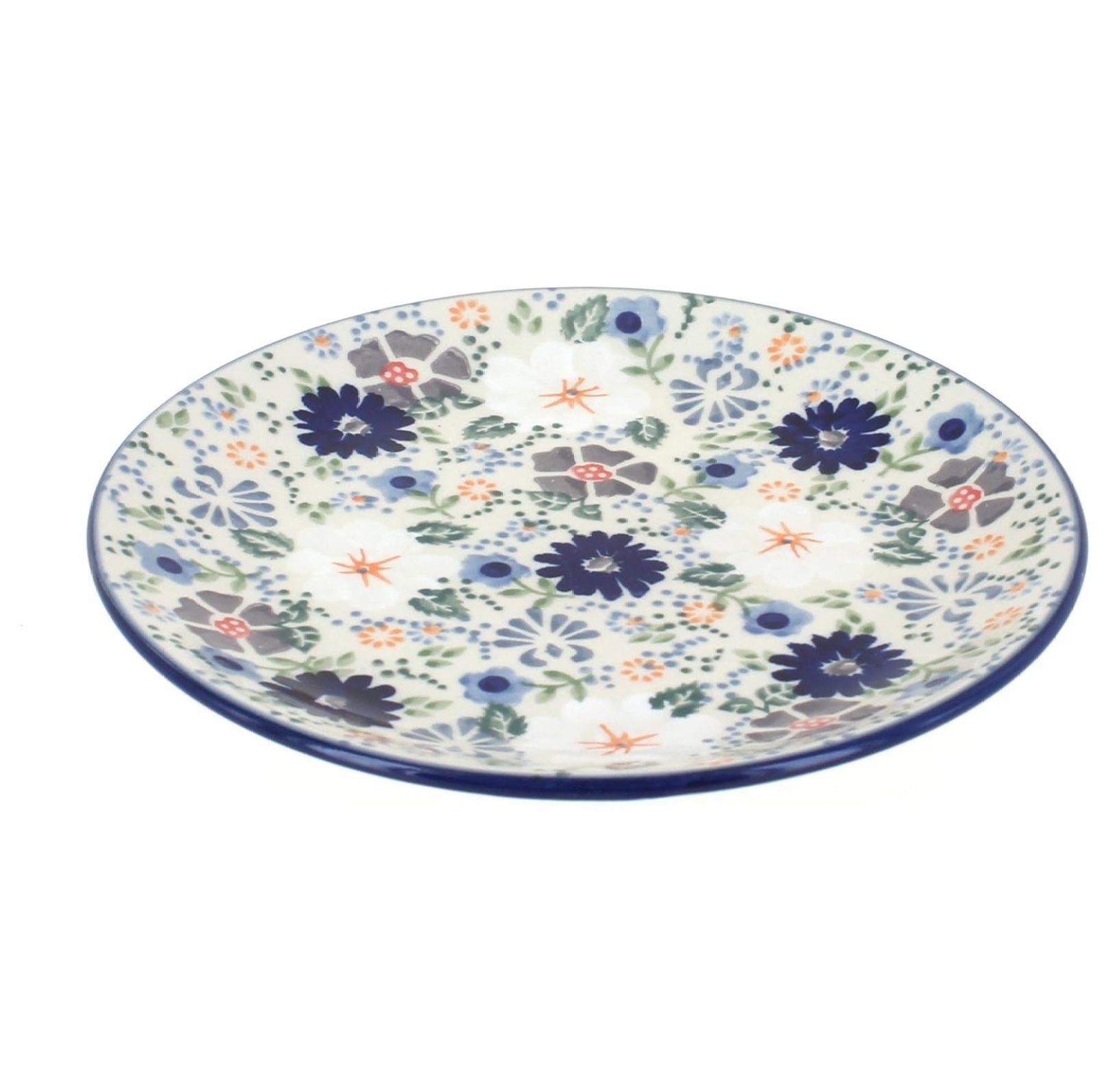 Blue Rose Polish Pottery Carnival Dessert Plate - Walmart.com