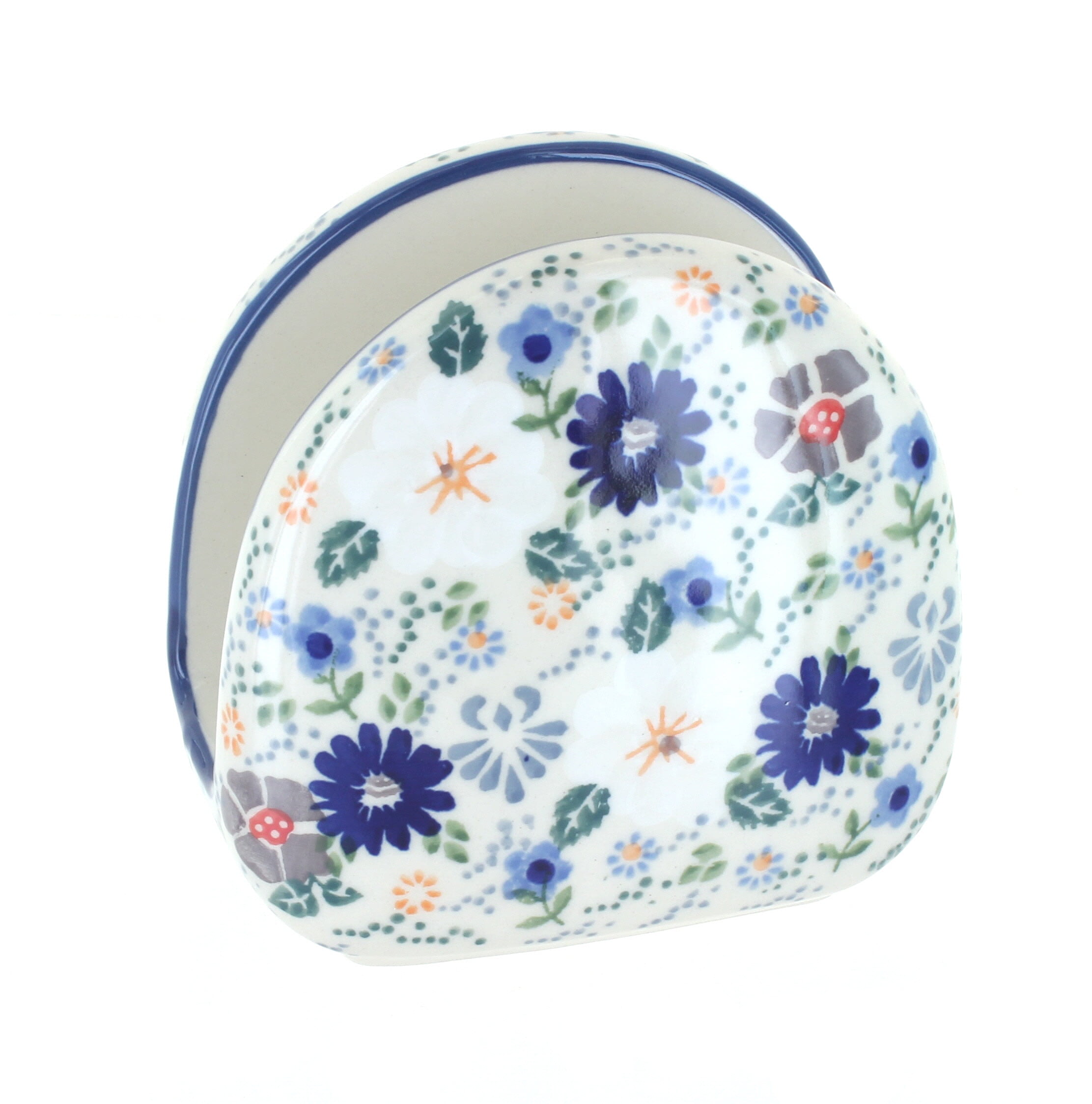 Blue Rose Polish Pottery Carnival Napkin Holder - Walmart.com