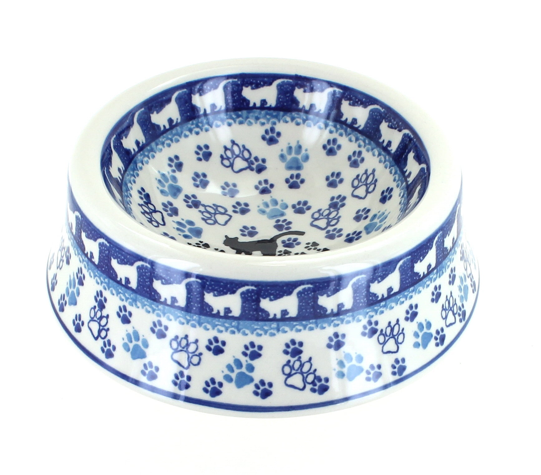 Blue Rose Polish Pottery Cat Bowl - Walmart.com