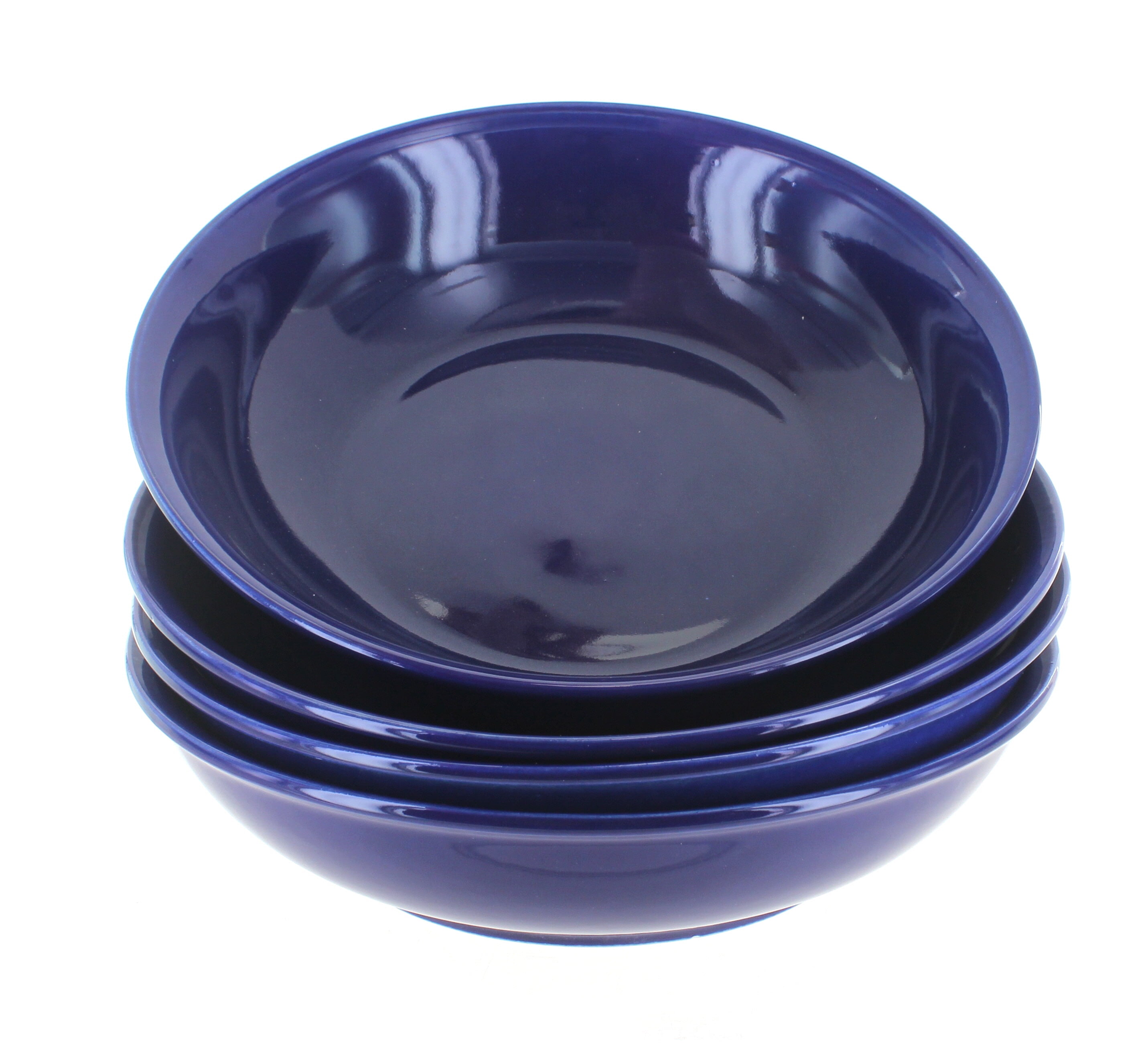 Blue Rose Polish Pottery Cobalt 4 Piece Large Salad Bowl Set - Walmart.com