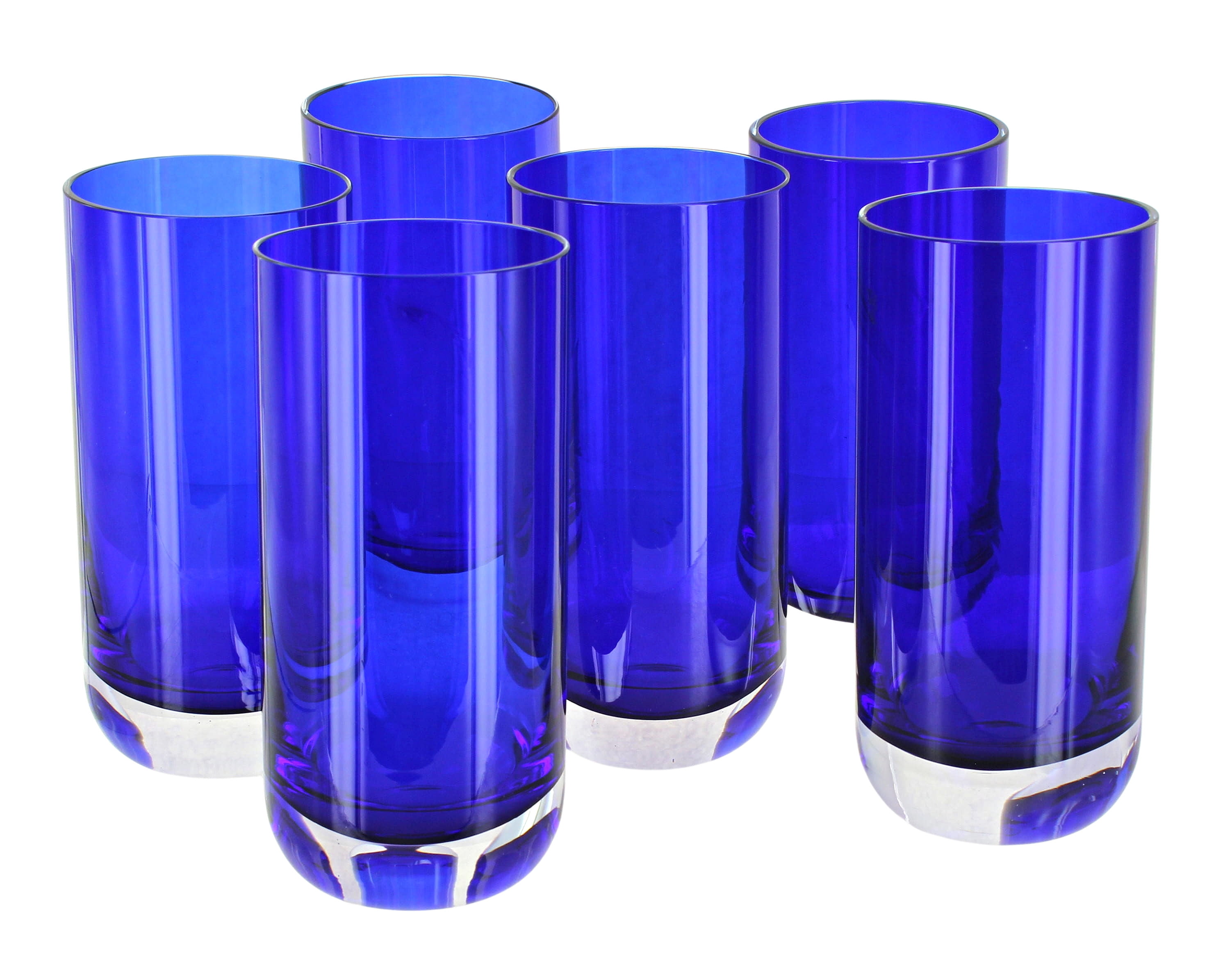 Blue Rose Polish Pottery Cobalt Water Glass - Set of 6 - Walmart.com