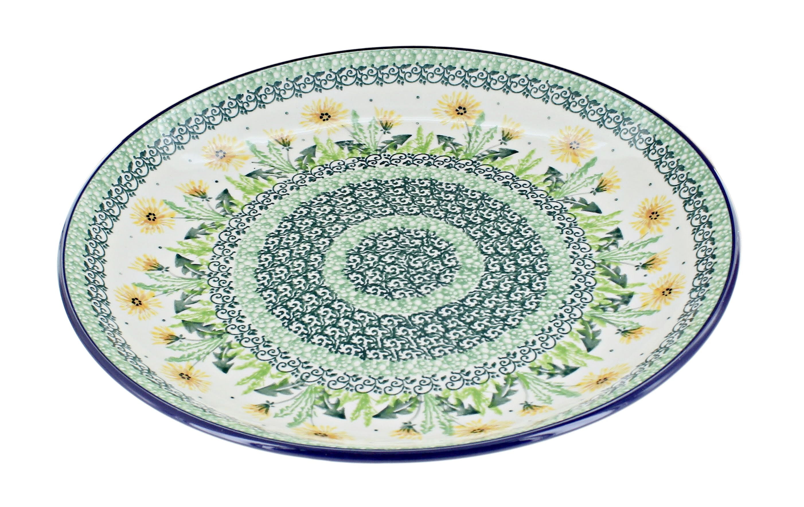 Blue Rose Polish Pottery Dandelion Dinner Plate - Walmart.com