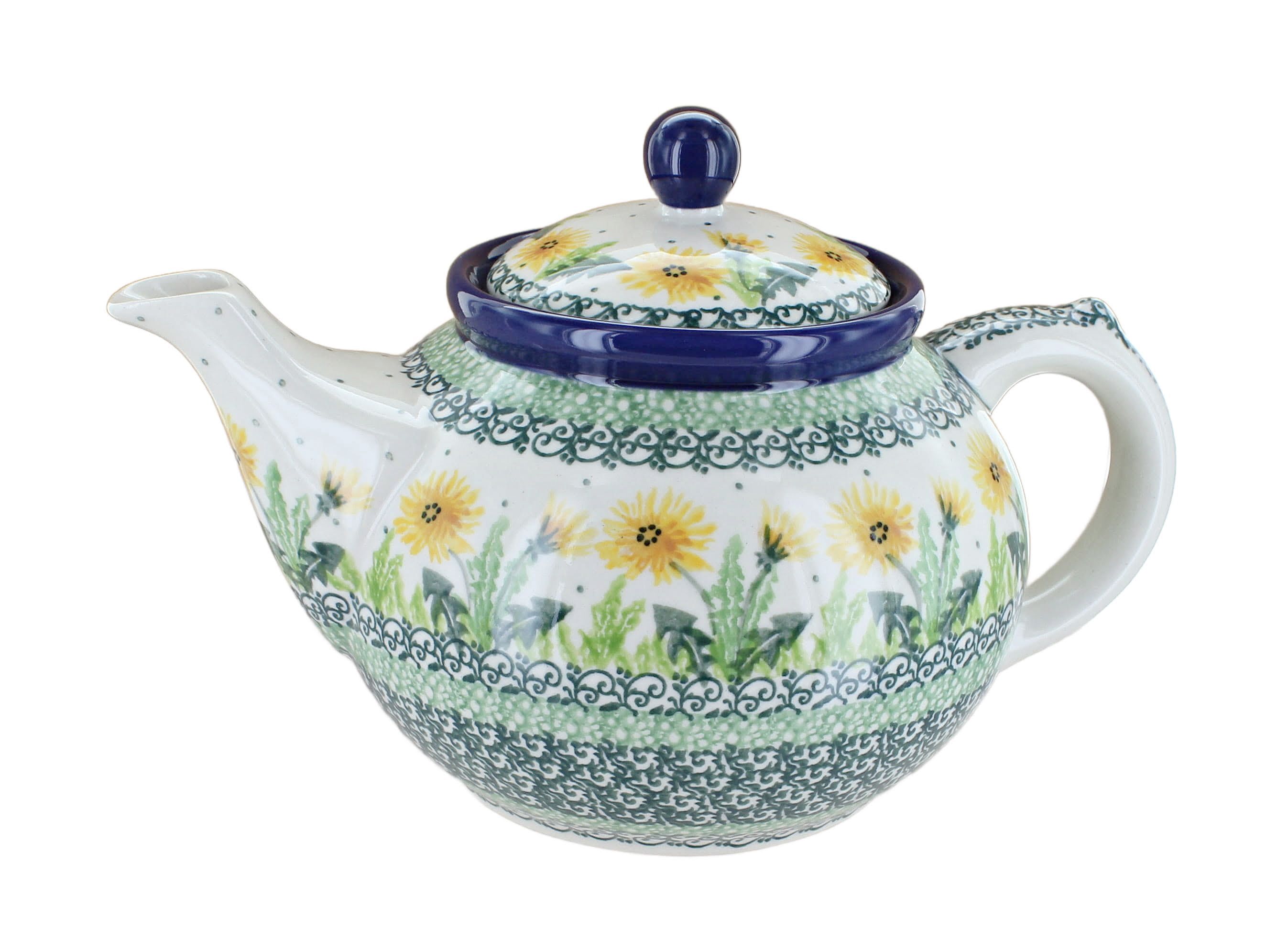 Blue Rose Polish Pottery Dandelion Medium Teapot - Walmart.com