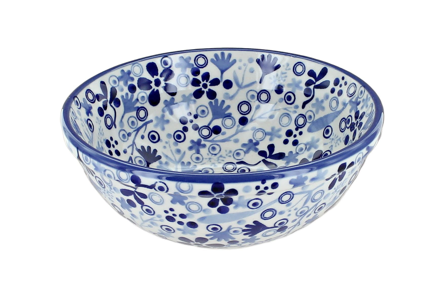 Blue Rose Polish Pottery Darcy Cereal/Soup Bowl - Walmart.com