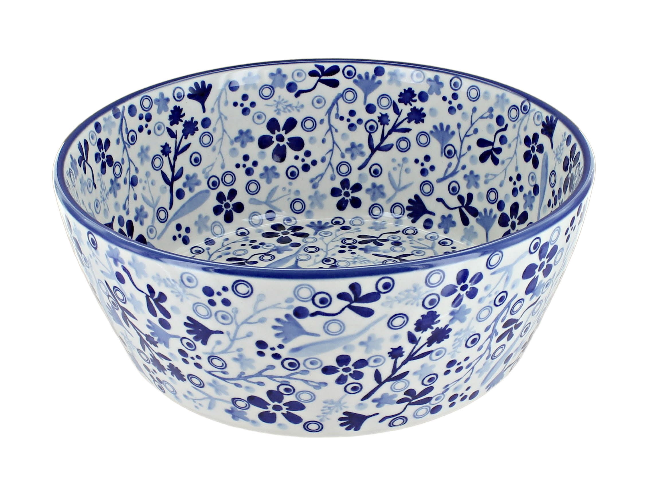 Blue Rose Polish Pottery Darcy Serving Bowl - Walmart.com